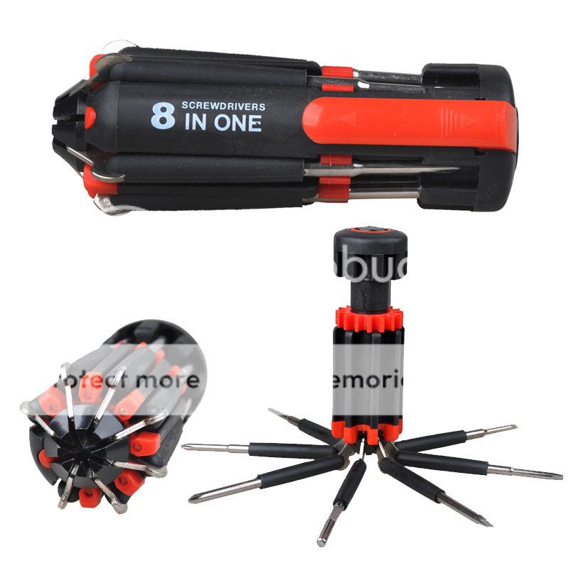 Buy 8 In 1 Multi-Screwdriver torch / tool kit /screwdriver with torch ...